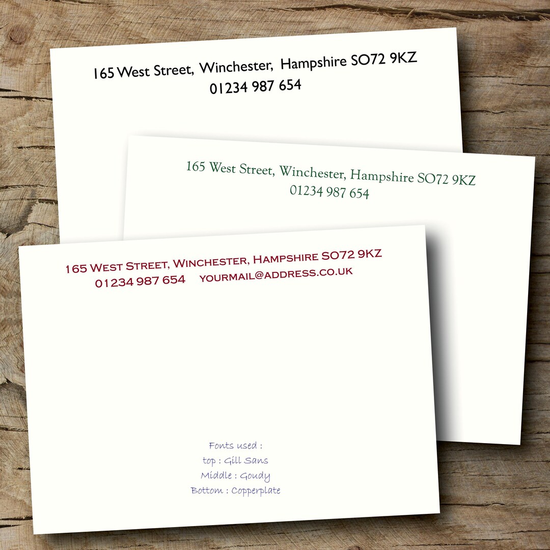 50 Personalised Correspondence Cards /note Cards With Matching ...
