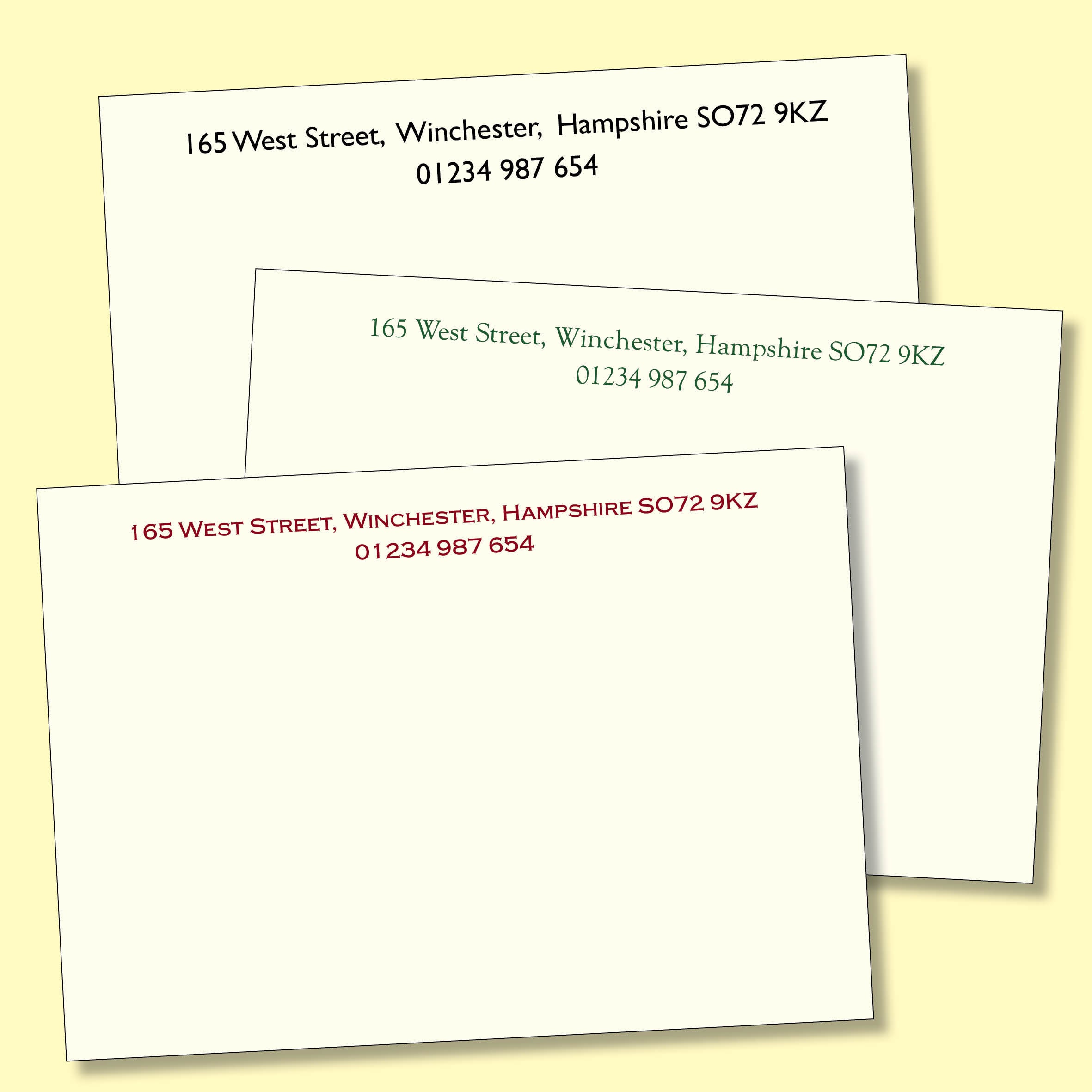 50 Personalised correspondence / note cards printed on | Etsy