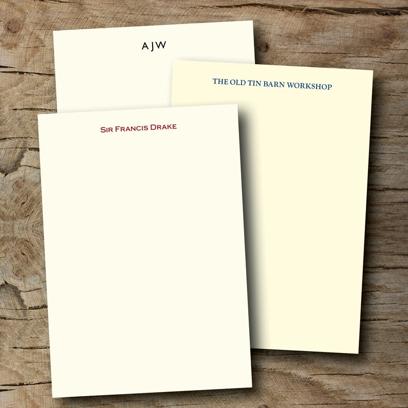 50 A5 Personalised Letterheads on Conqueror HIGH WHITE Wove 120gsm With ...