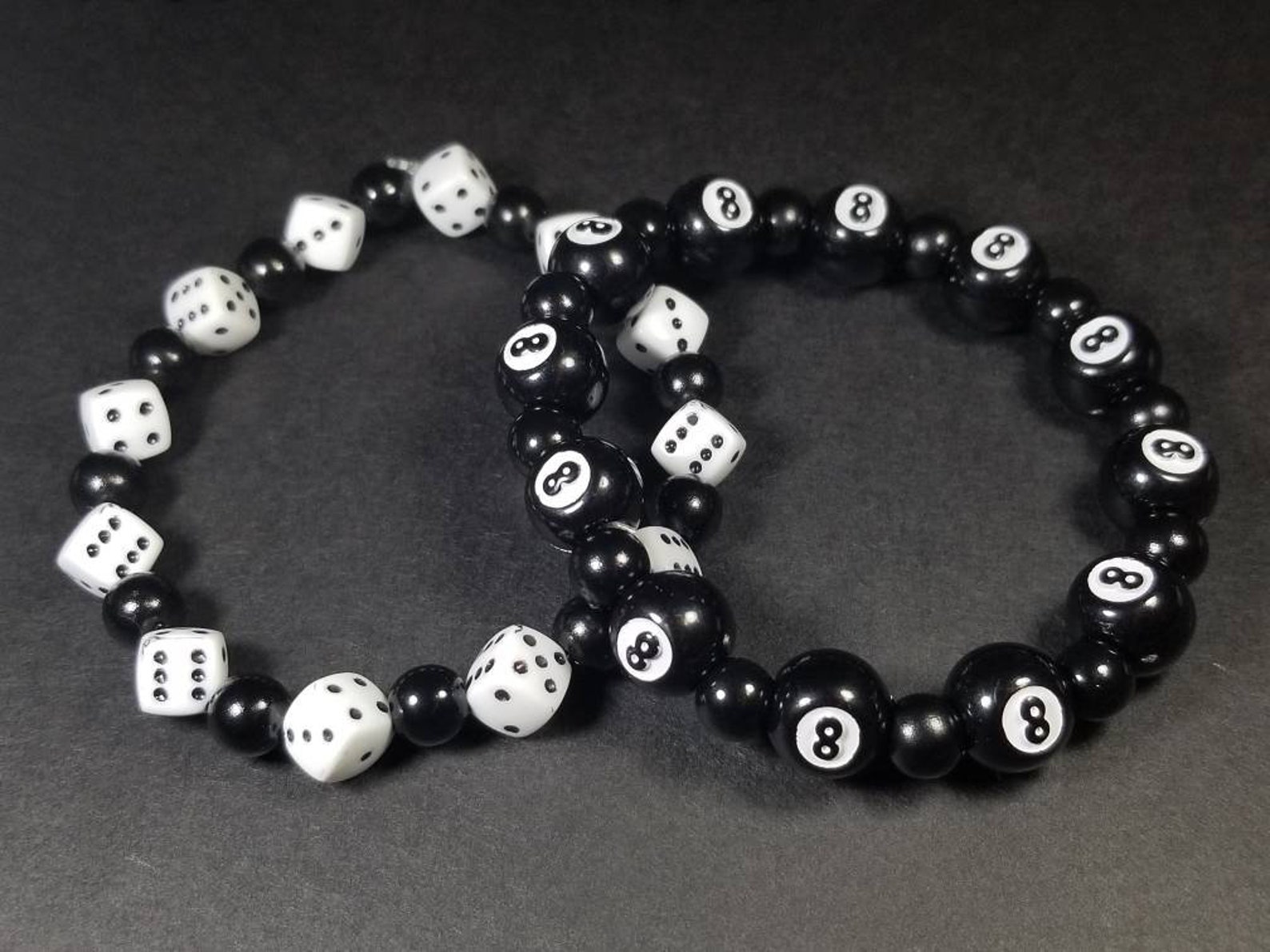 8ball and Dice Bracelet Set 2 Pc - Etsy