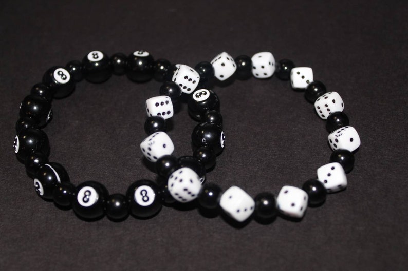 8ball and Dice Bracelet Set 2 Pc - Etsy