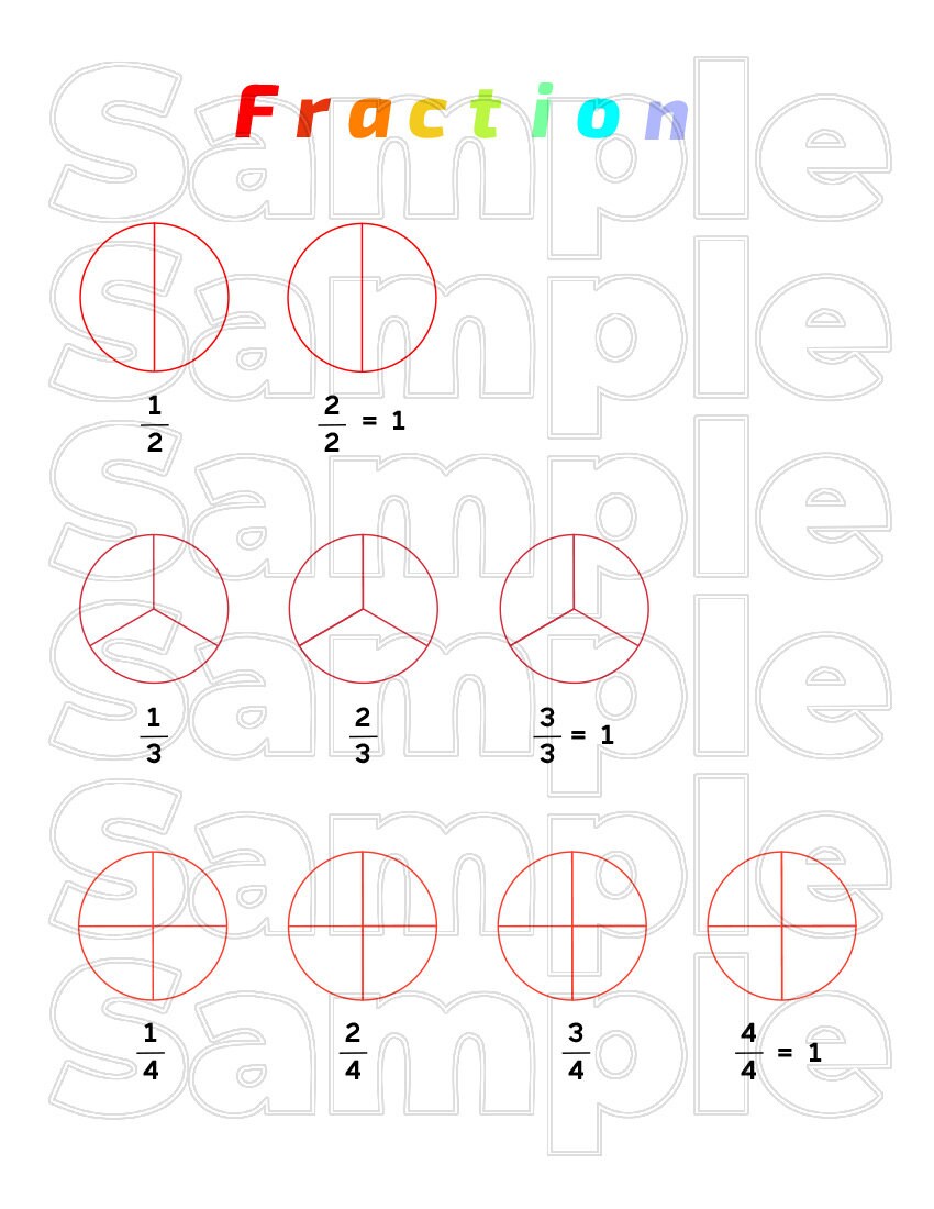 Fraction Match, Fraction Find, Fraction Matching, Division Lesson ...