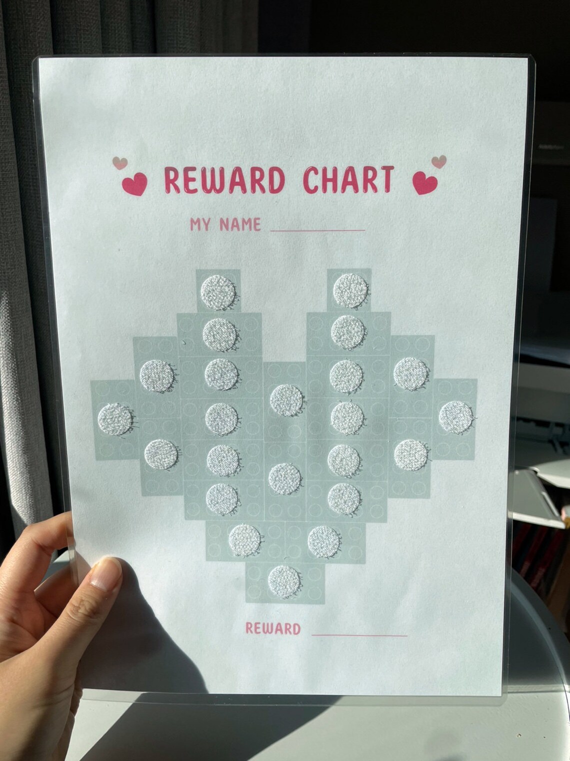 Brick Themed Reward Chart, Printable Reward Chart, Reusable Reward ...