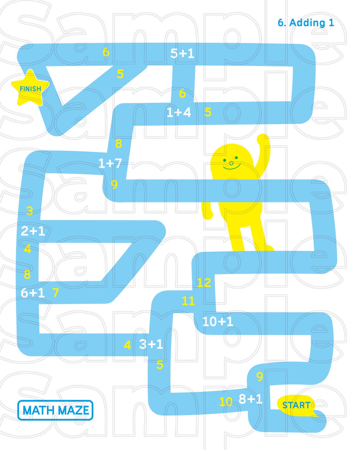 Math Maze for Kids, Printable Maze, Easy Maze, Kids Maze, Math Activity ...