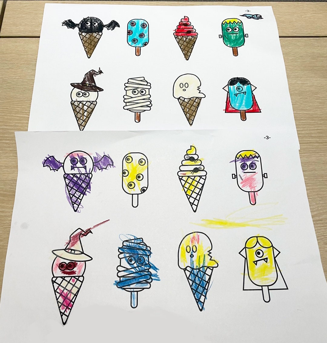 Halloween Ice Cream Truck Kids Craft, Halloween Worksheet, Kids ...