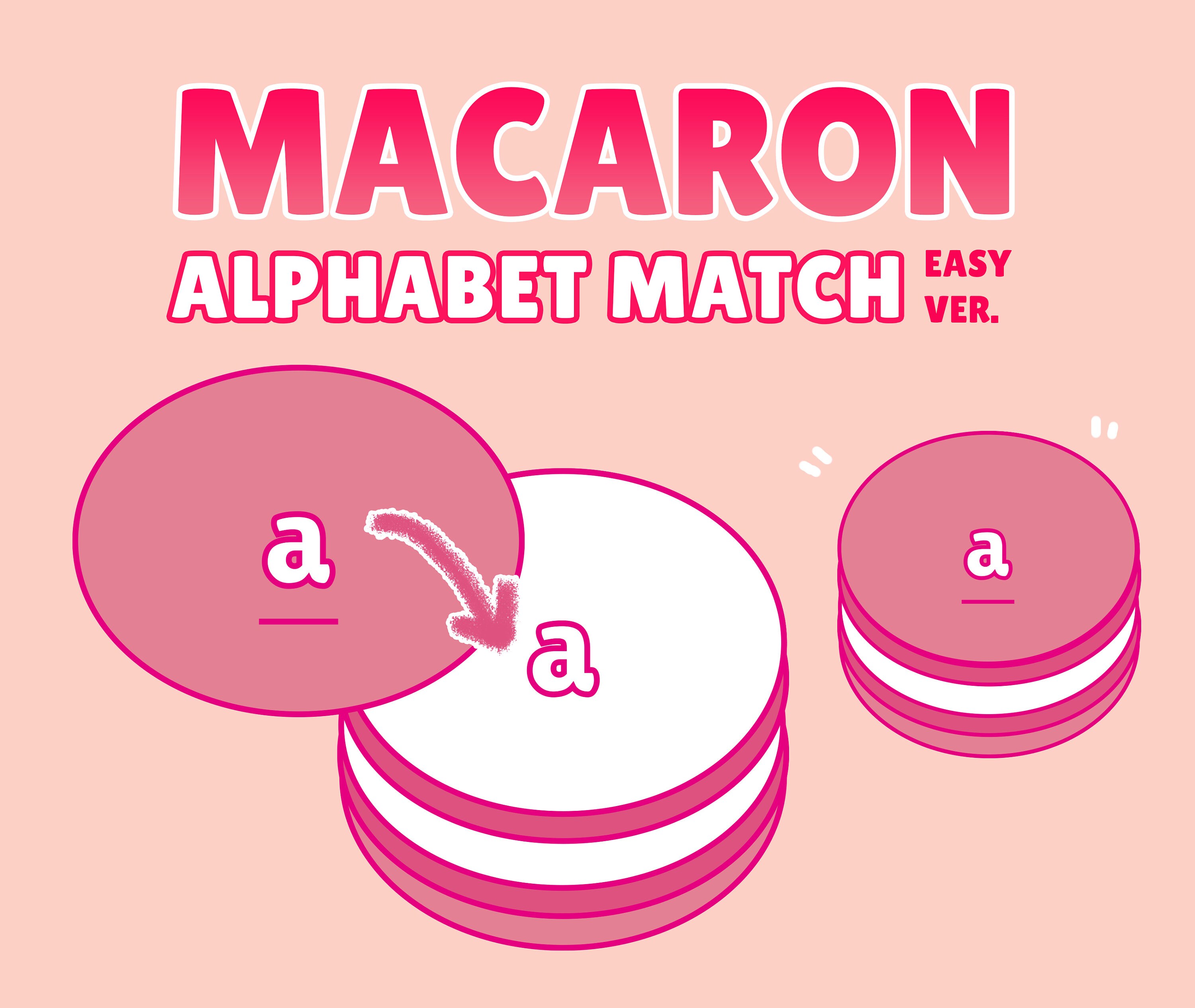 Easy Macaron Alphabet Match Uppercase and Lowercase Letters - Etsy