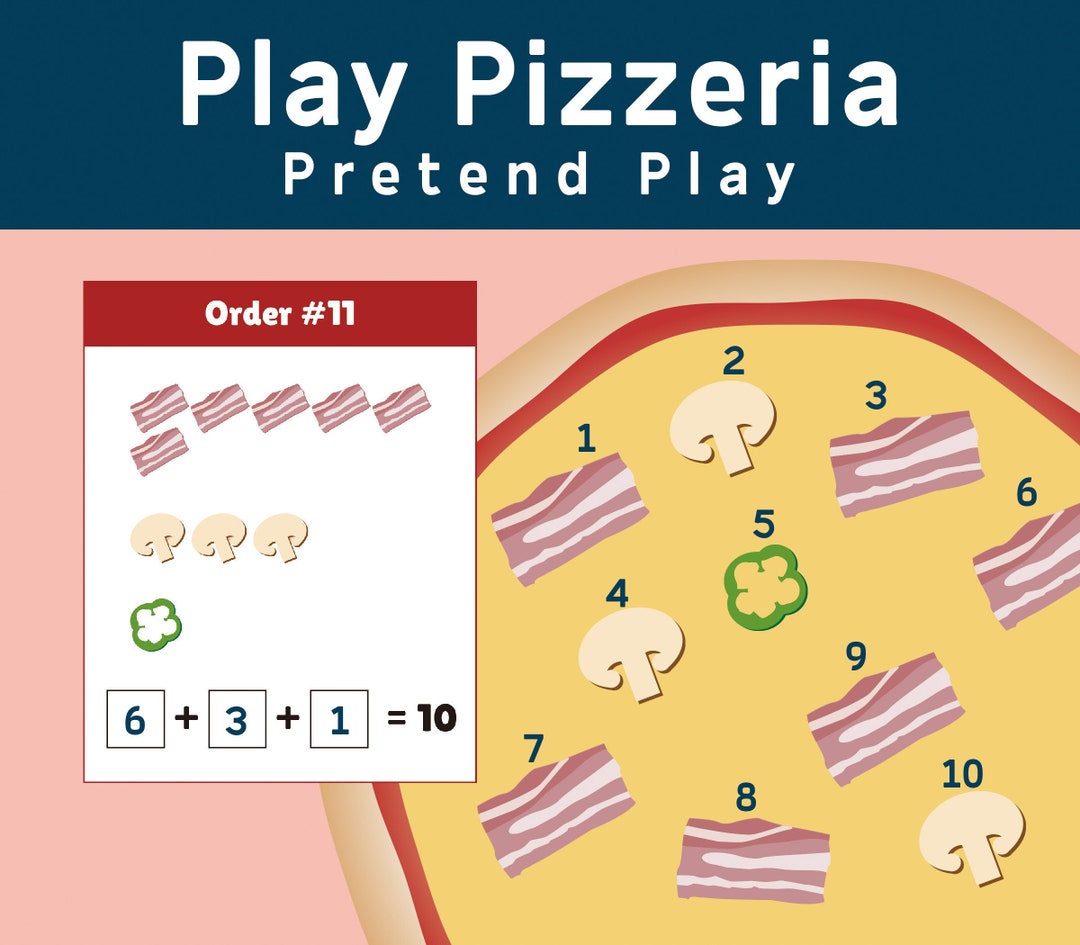 Make 10 Pizza, Build a Pizza, Pretend Play Pizzeria, Dramatic Play ...