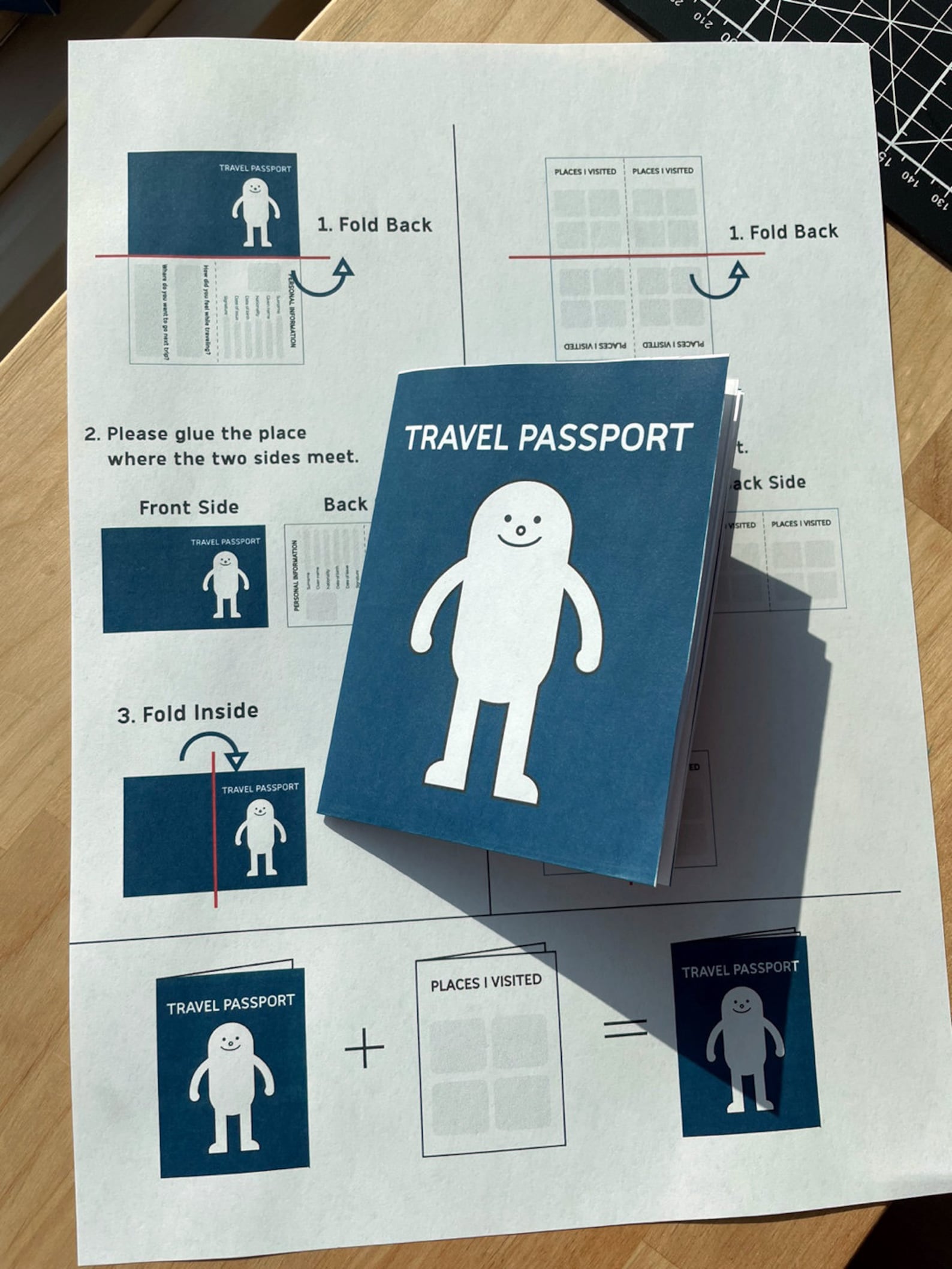 Passport Play, Printable Passport for Kids for Pretend Play Travel and ...