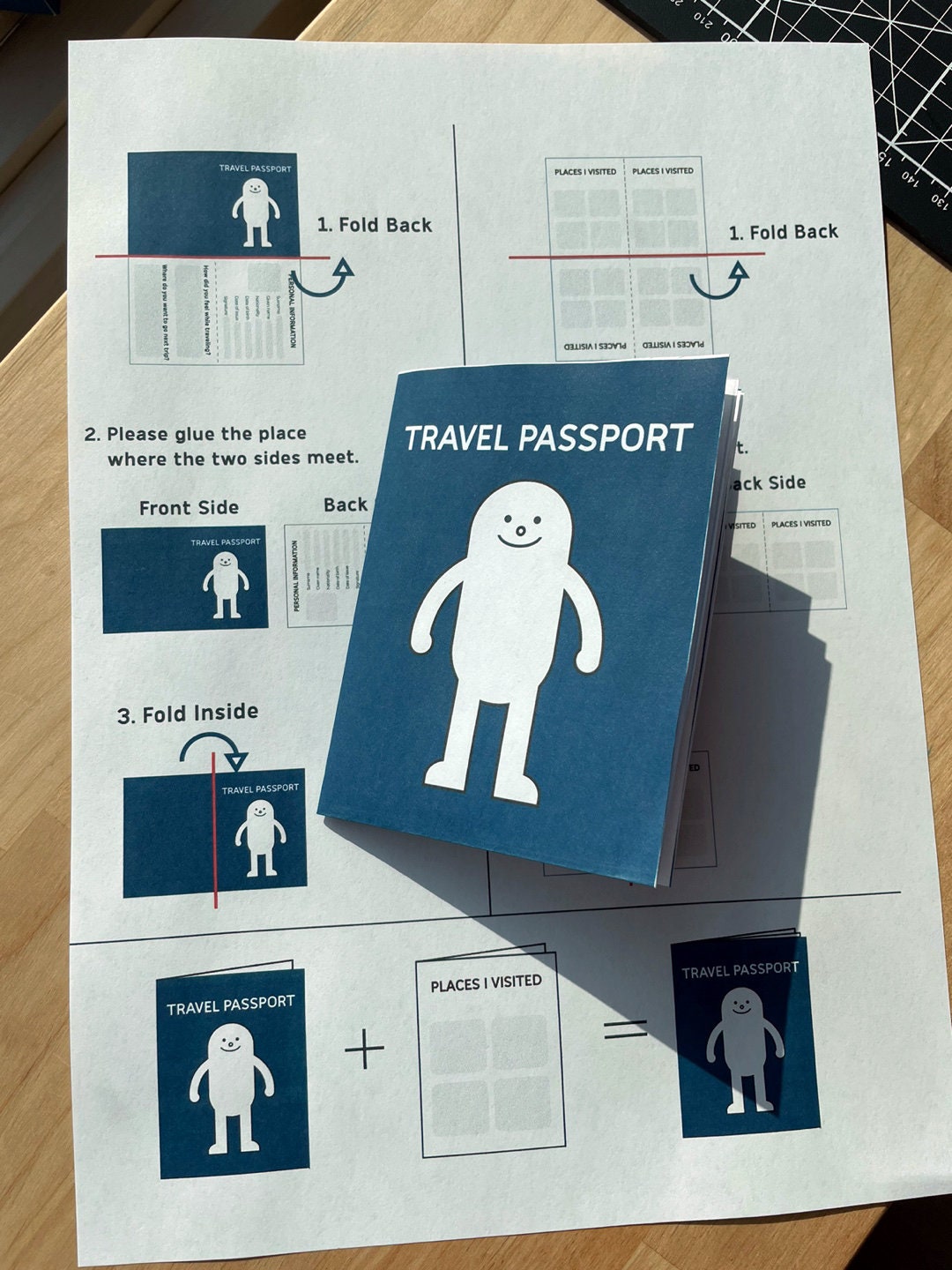 Passport Play, Printable Passport for Kids for Pretend Play Travel and ...