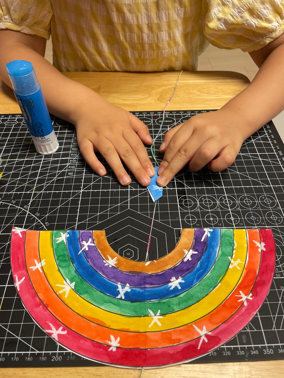 Rainbow Mobile Printable Rainbow Mobile Craft Kids Coloring - Etsy