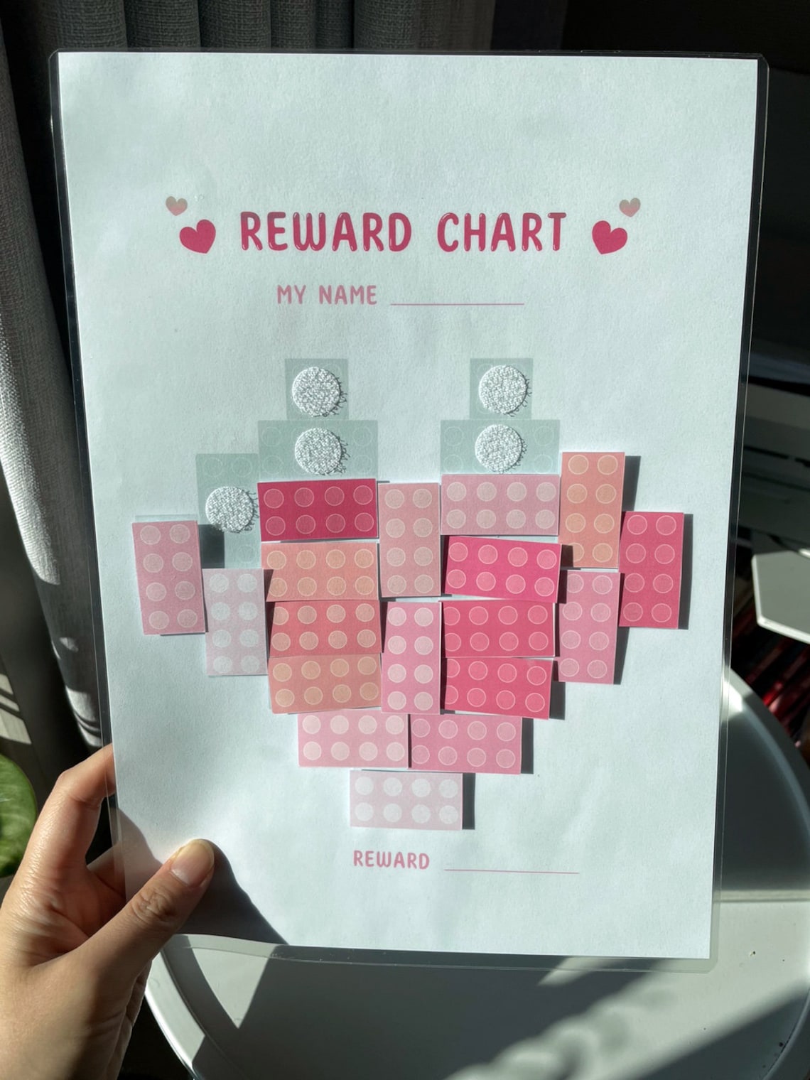 Brick Themed Reward Chart, Printable Reward Chart, Reusable Reward ...