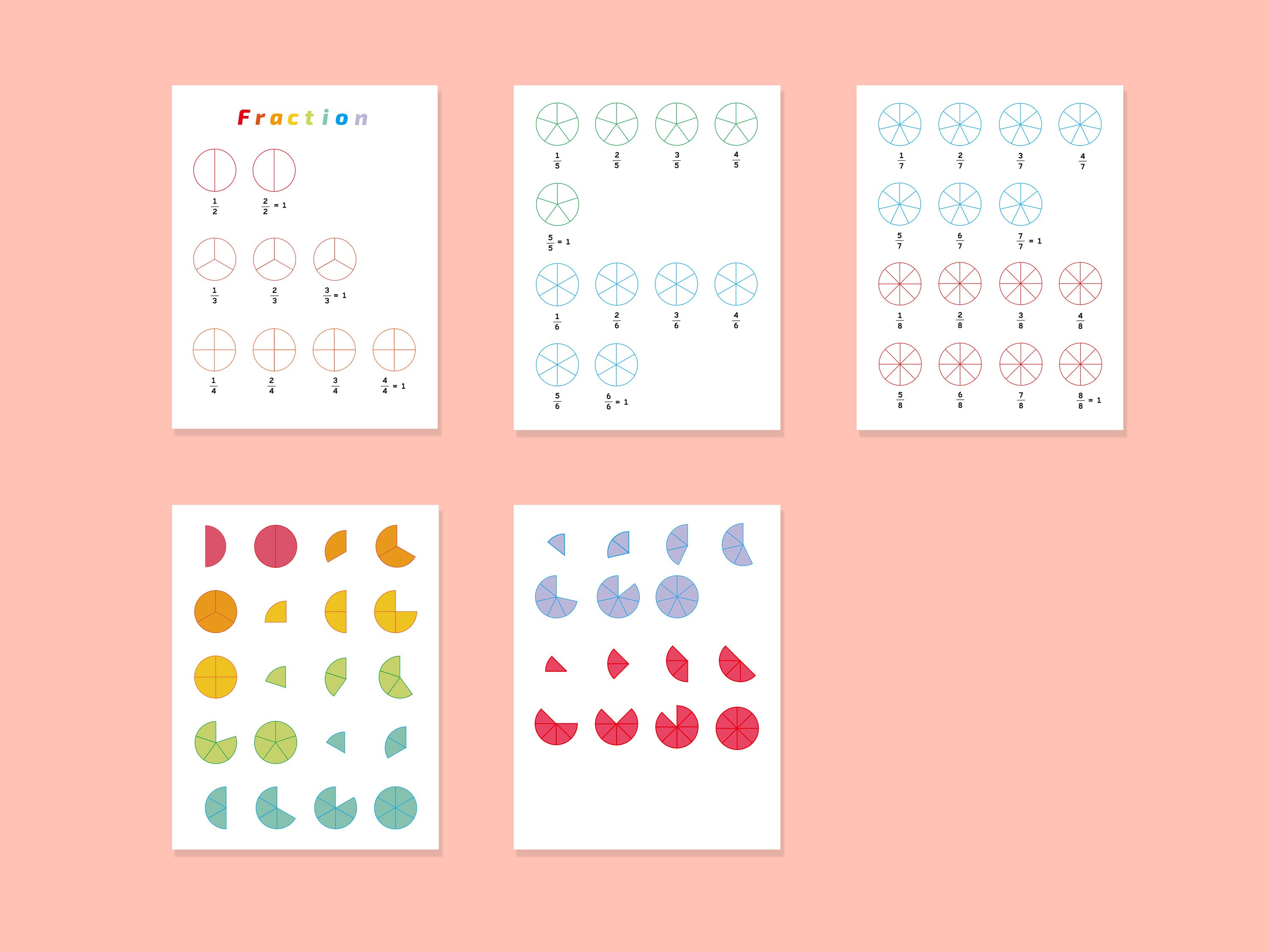 Fraction Match, Fraction Find, Fraction Matching, Division Lesson ...