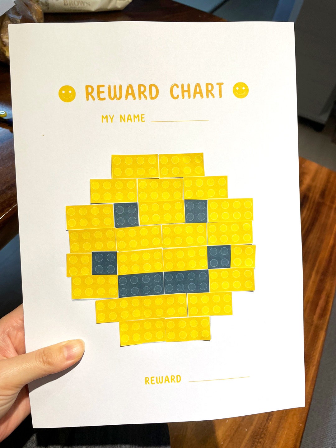 Brick Themed Reward Chart, Printable Reward Chart, Reusable Reward ...