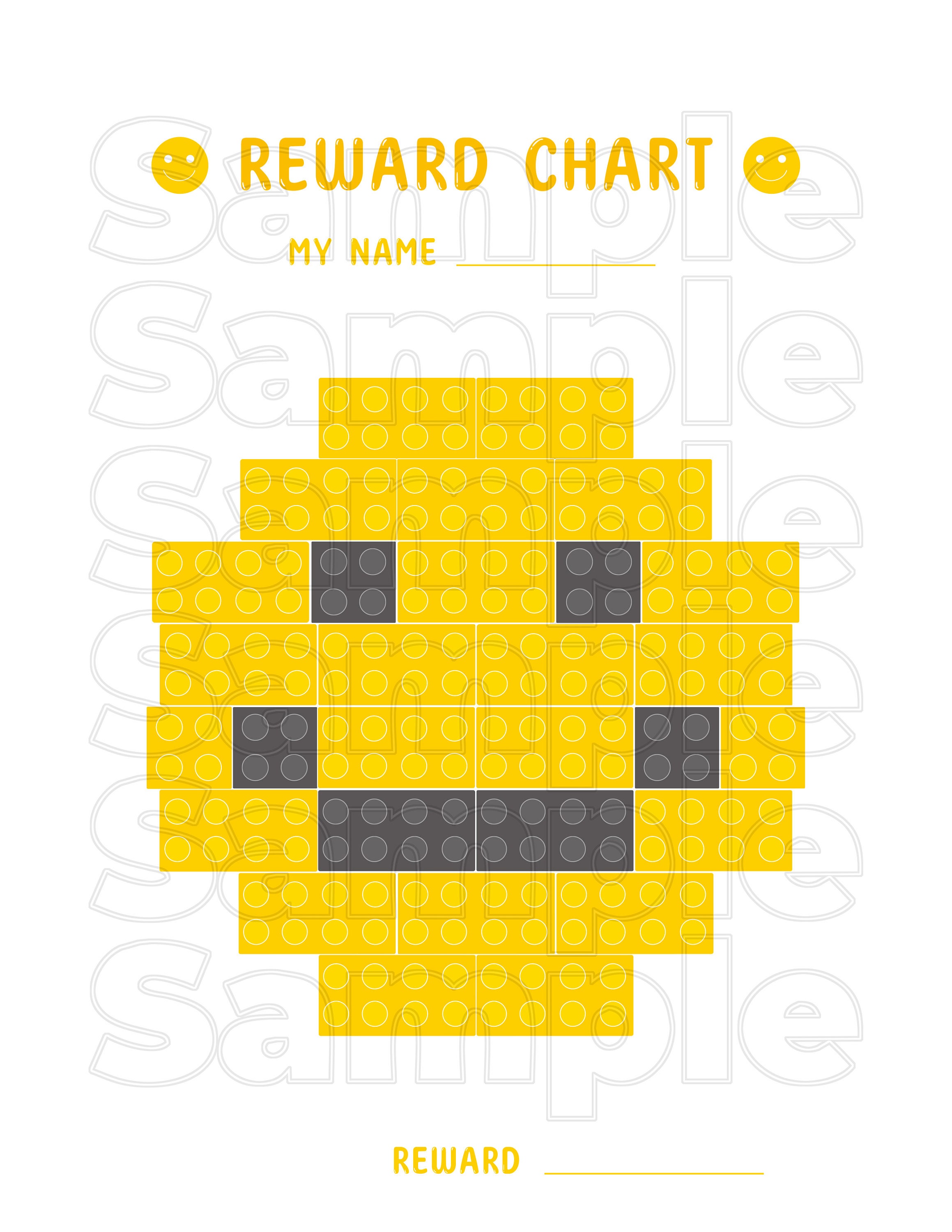 Brick Themed Reward Chart, Printable Reward Chart, Reusable Reward ...