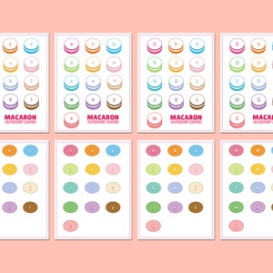 Easy Macaron Alphabet Match, Uppercase and Lowercase Letters, Alphabet ...