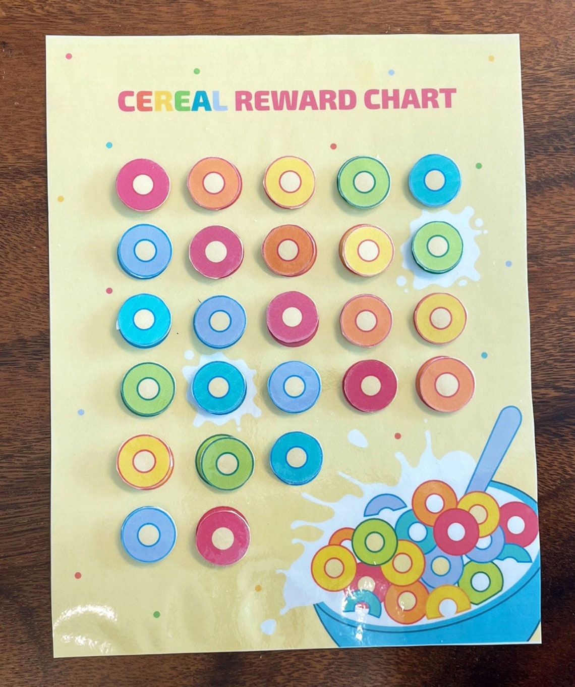 Cereal Themed Reward Chart, Printable Reward Chart, Kids Prize Chart ...