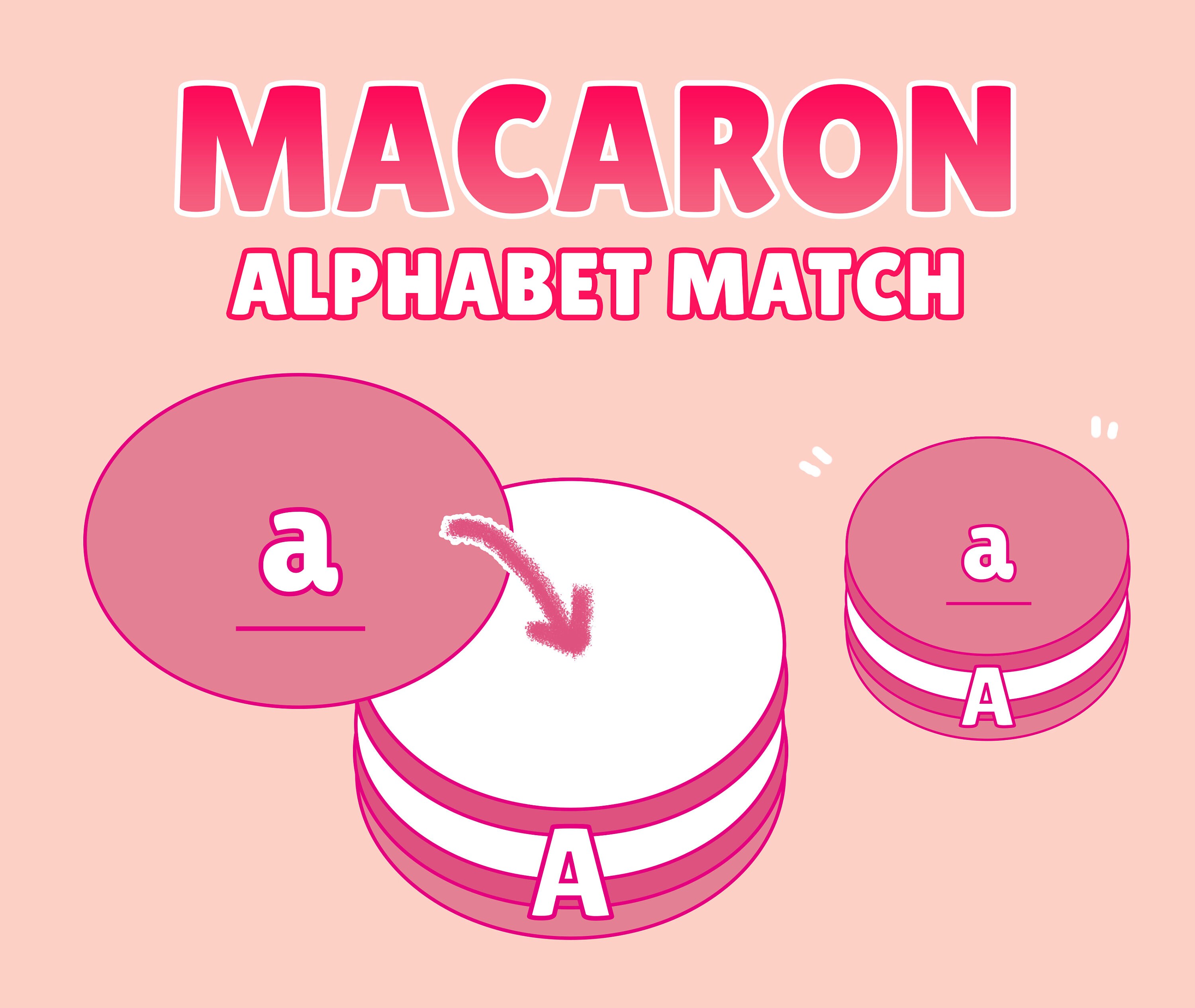 Macaron Alphabet Match, Uppercase and Lowercase Letters, Alphabet ...