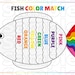 Fish Color Match Worksheet Color Matching Game Busy Binder - Etsy