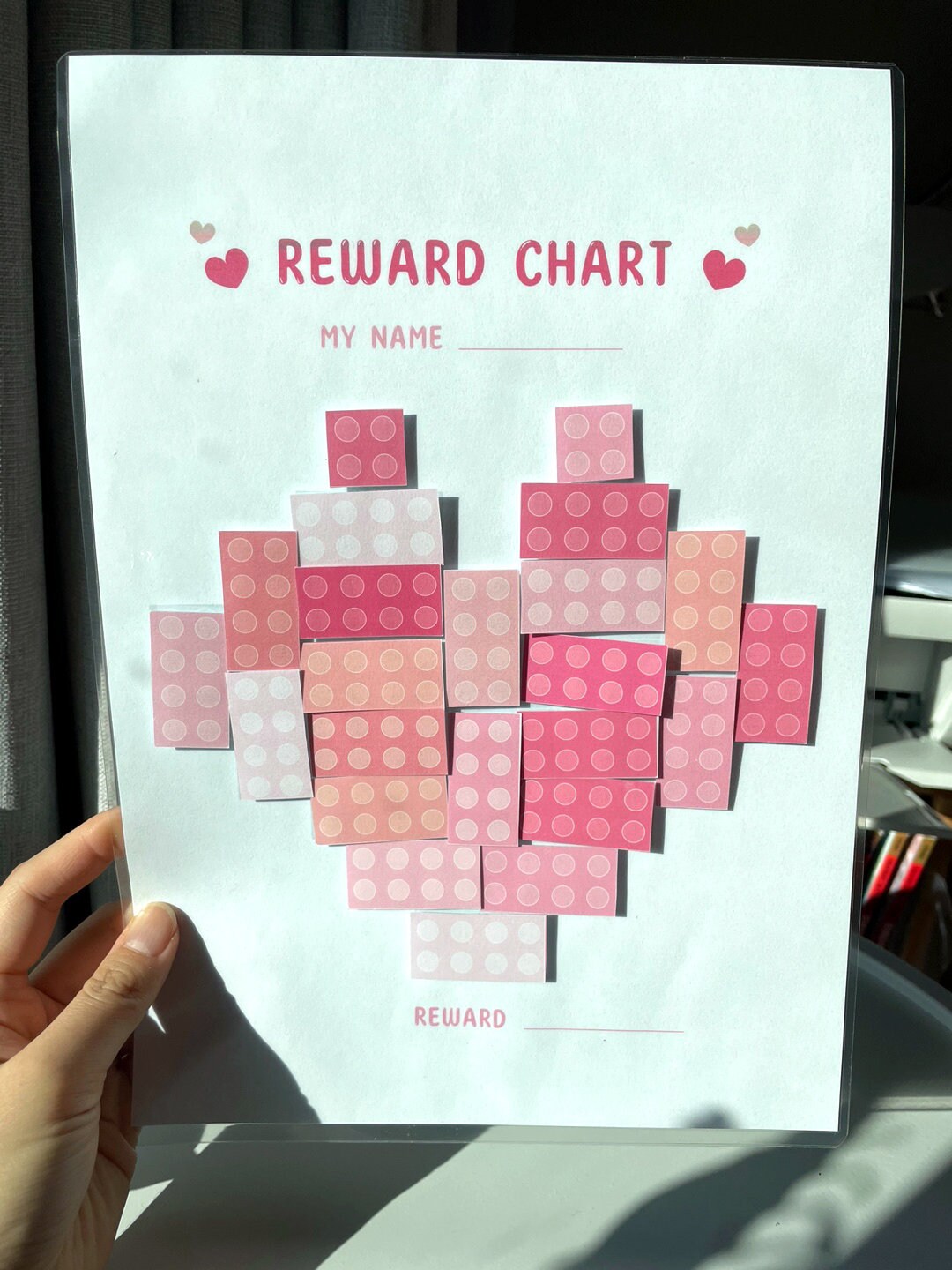Brick Themed Reward Chart, Printable Reward Chart, Reusable Reward ...