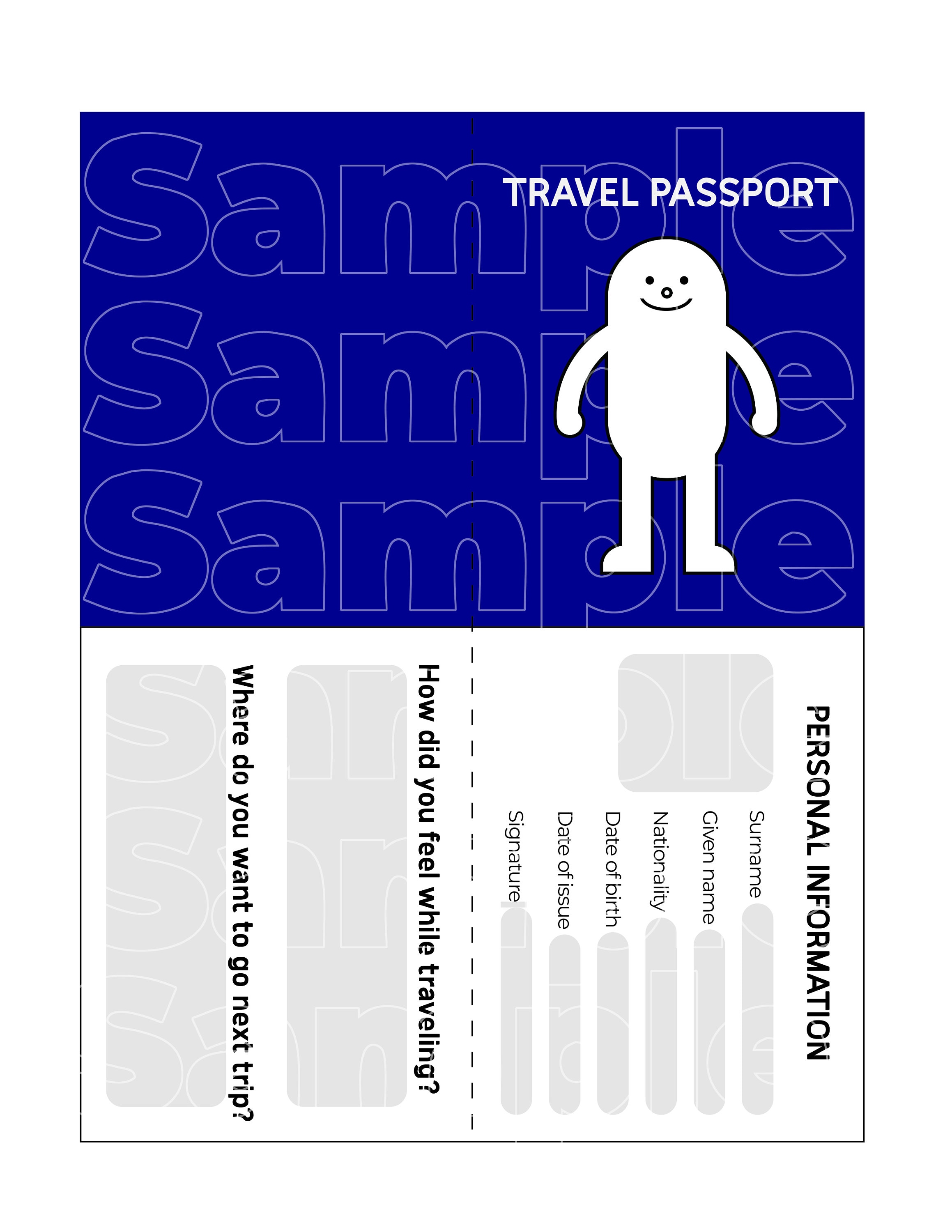 Passport Play, Printable Passport for Kids for Pretend Play Travel and ...