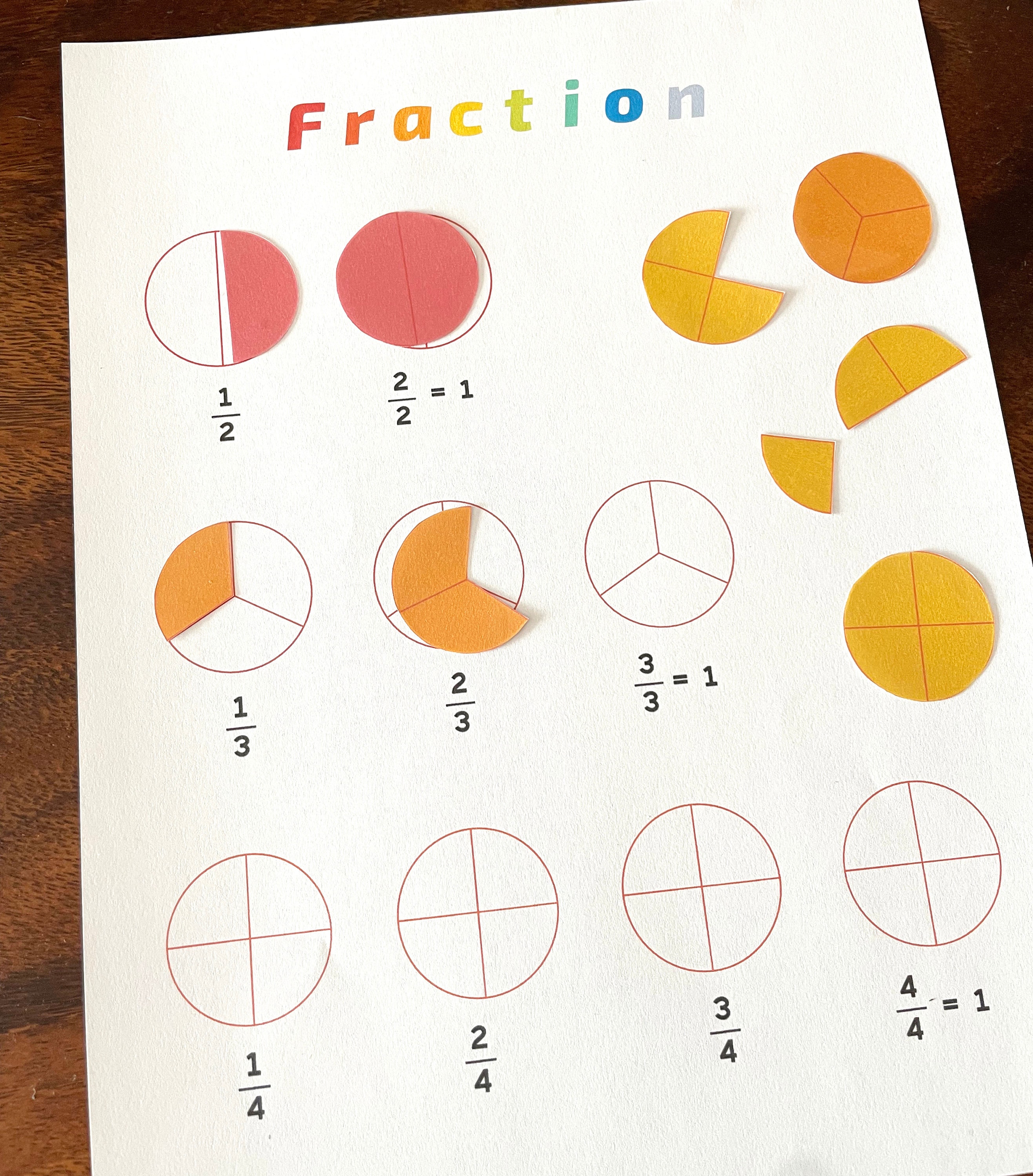 Fraction Match, Fraction Find, Fraction Matching, Division Lesson ...