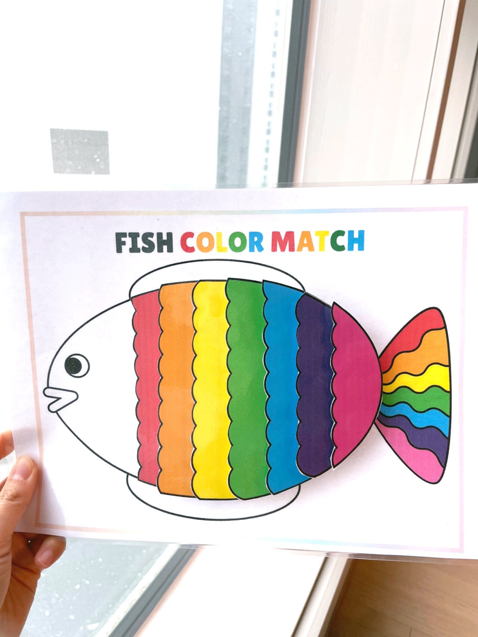 Fish Color Match Worksheet, Color Matching Game, Busy Binder Printable ...