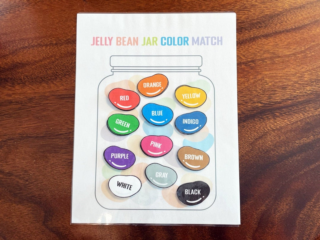 Jelly Bean Jar Color Match Worksheet, Color Matching, Busy Binder ...