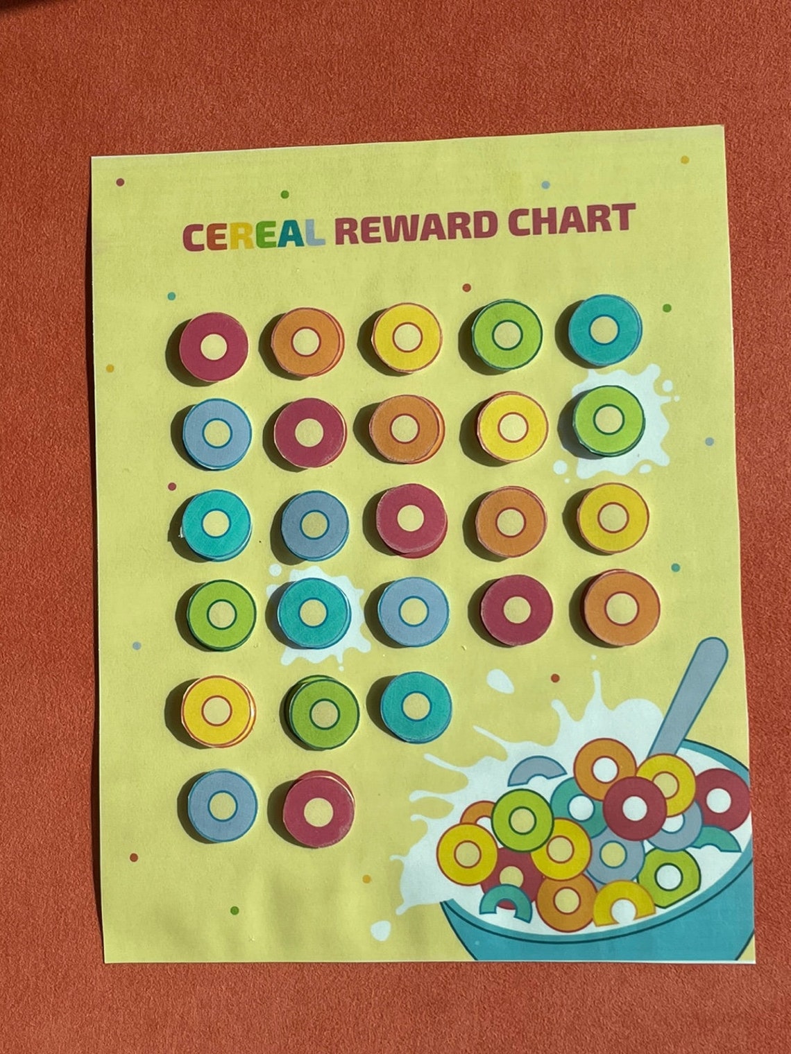 Cereal Themed Reward Chart Printable Reward Chart Kids Prize - Etsy
