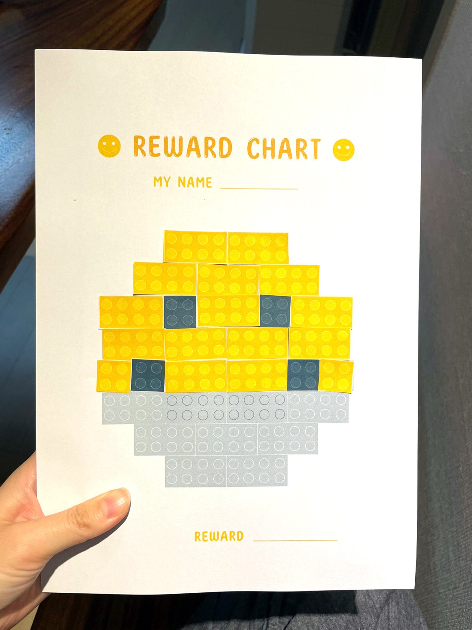 Brick Themed Reward Chart Printable Reward Chart Reusable - Etsy