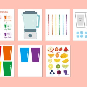 Make Smoothie, Smoothie Shop, Pretend Play, Dramatic Play, Color ...