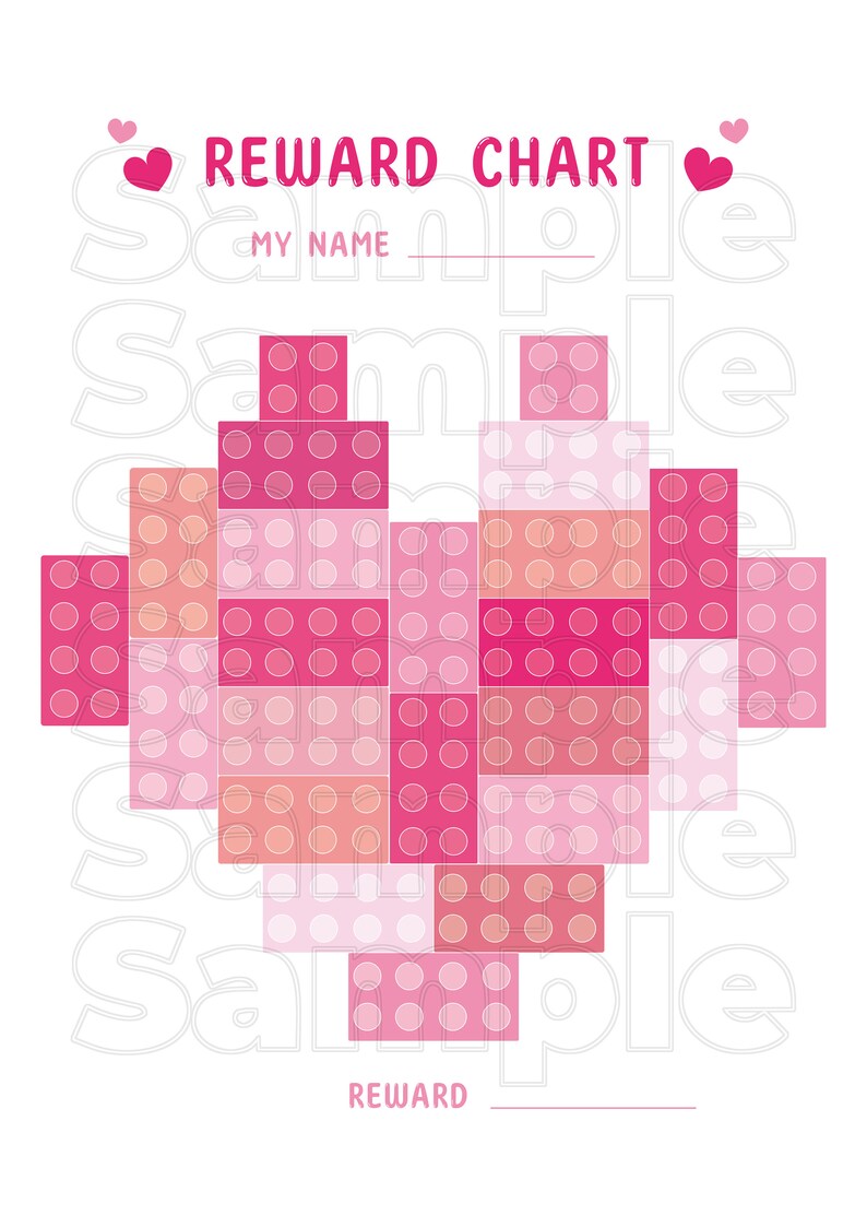 Brick Themed Reward Chart, Printable Reward Chart, Reusable Reward ...