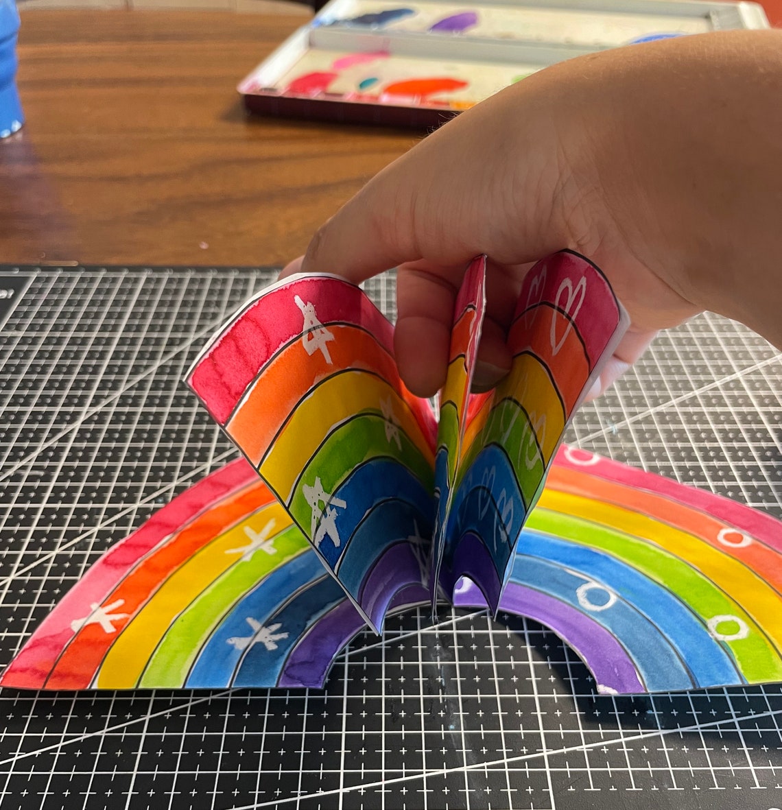 Rainbow Mobile Printable Rainbow Mobile Craft Kids Coloring - Etsy