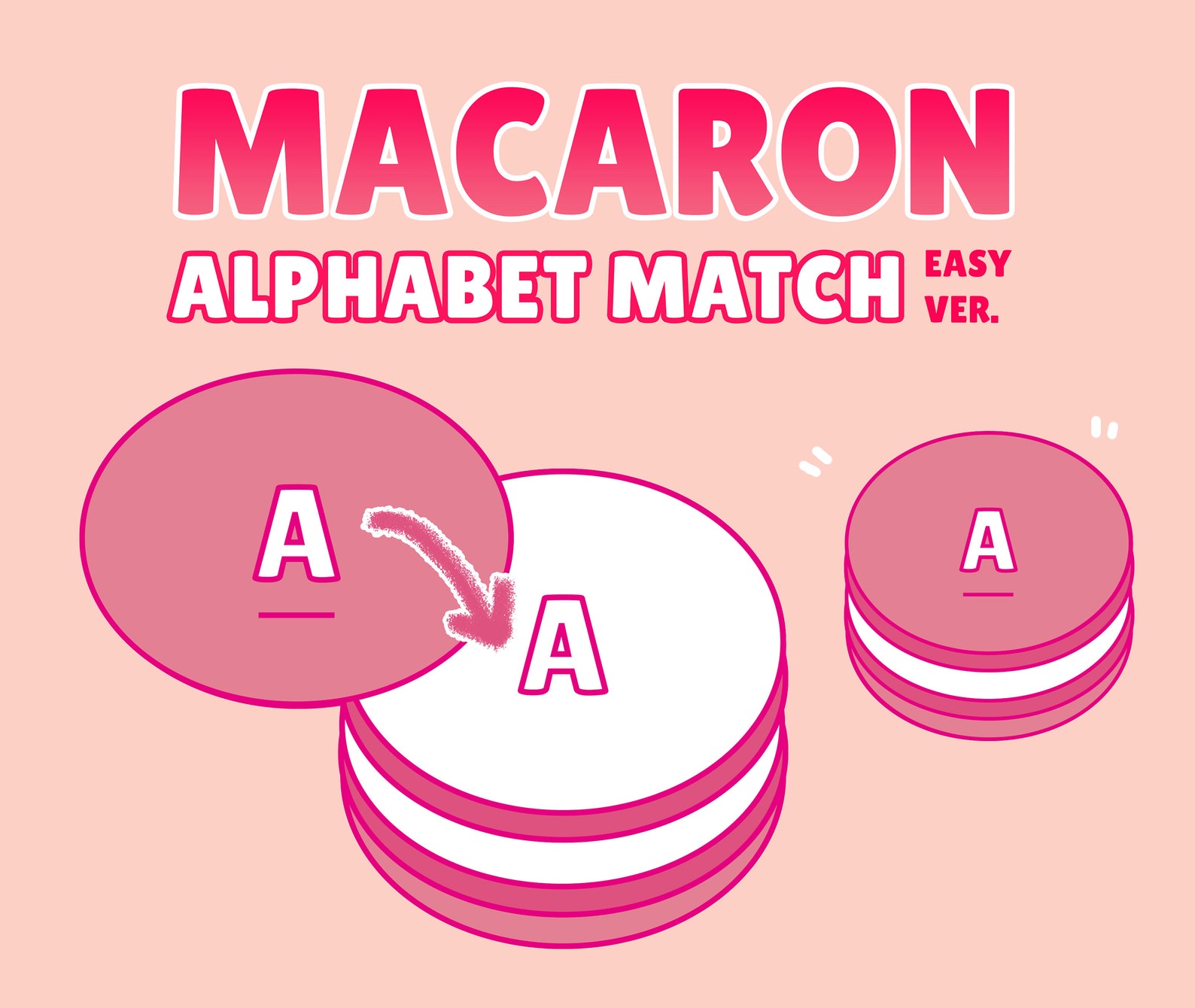 Easy Macaron Alphabet Match Uppercase and Lowercase Letters - Etsy