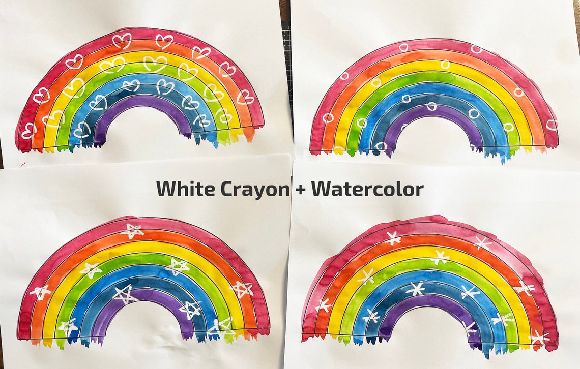 Rainbow Mobile Printable Rainbow Mobile Craft Kids Coloring - Etsy