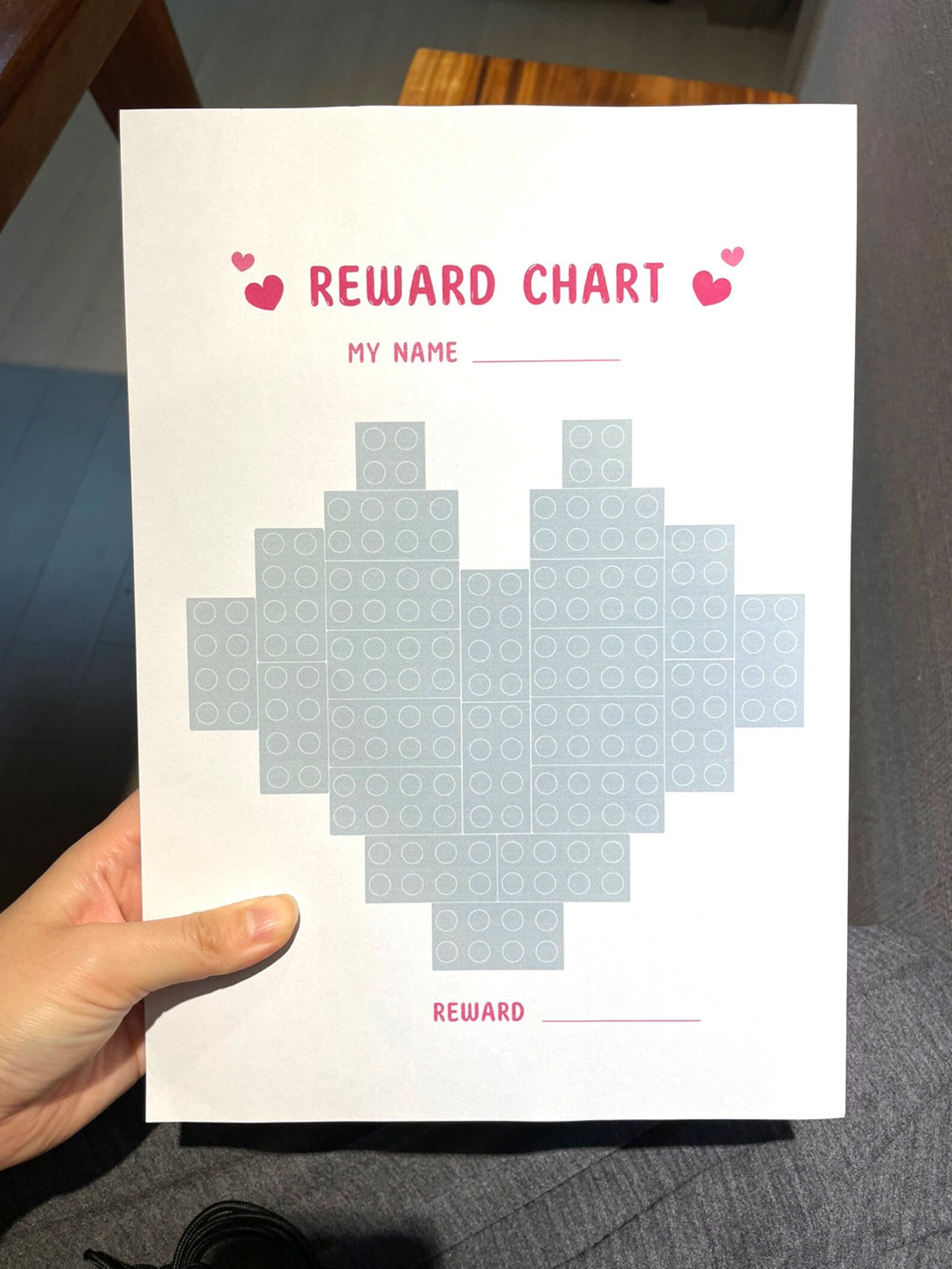 Brick Themed Reward Chart Printable Reward Chart Reusable - Etsy