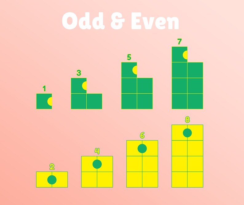 Odd and Even Numbers, Math Matching, Learning Binder, Montessori Math ...