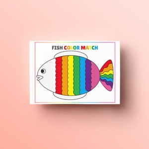 Fish Color Match Worksheet, Color Matching Game, Busy Binder Printable ...