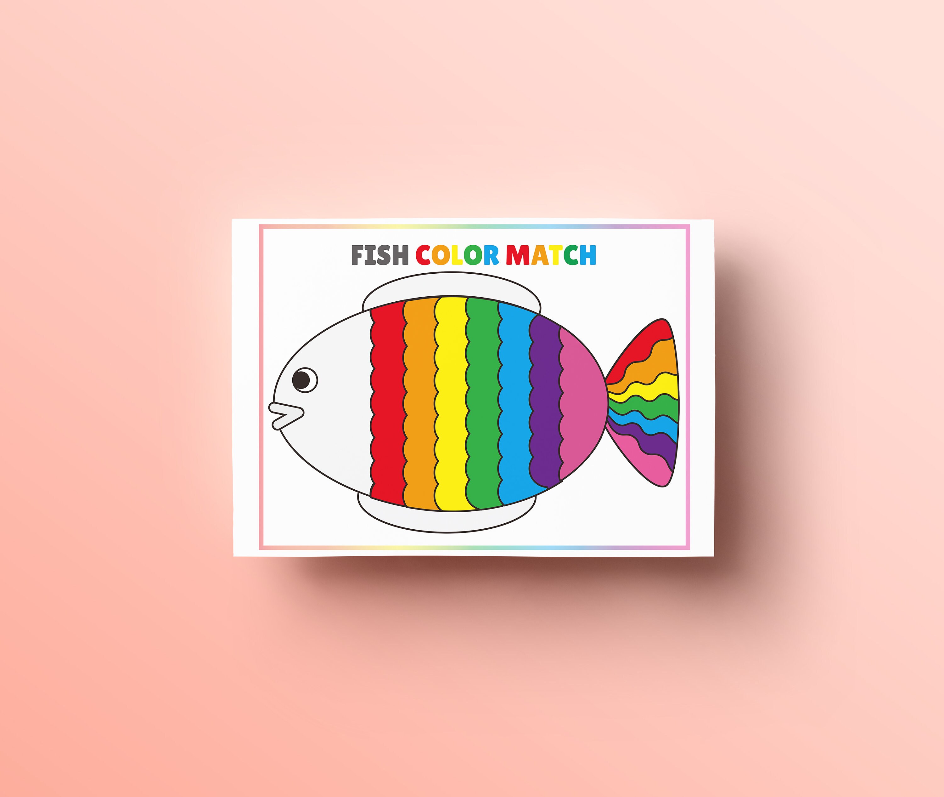 Fish Color Match Worksheet, Color Matching Game, Busy Binder Printable ...