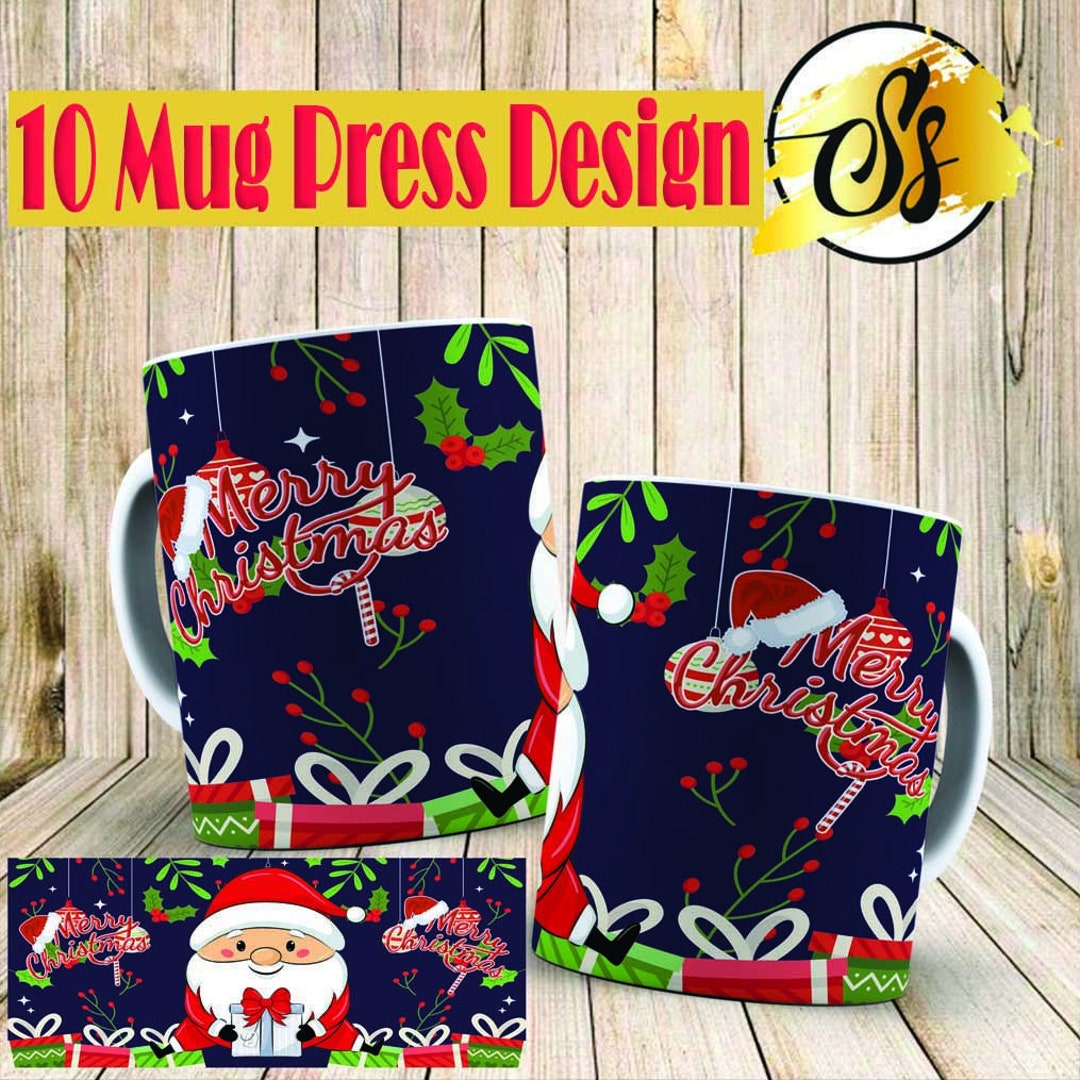Bundle, Christmas Mug Design, Christmas Mug Press Design, Christmas Mug ...