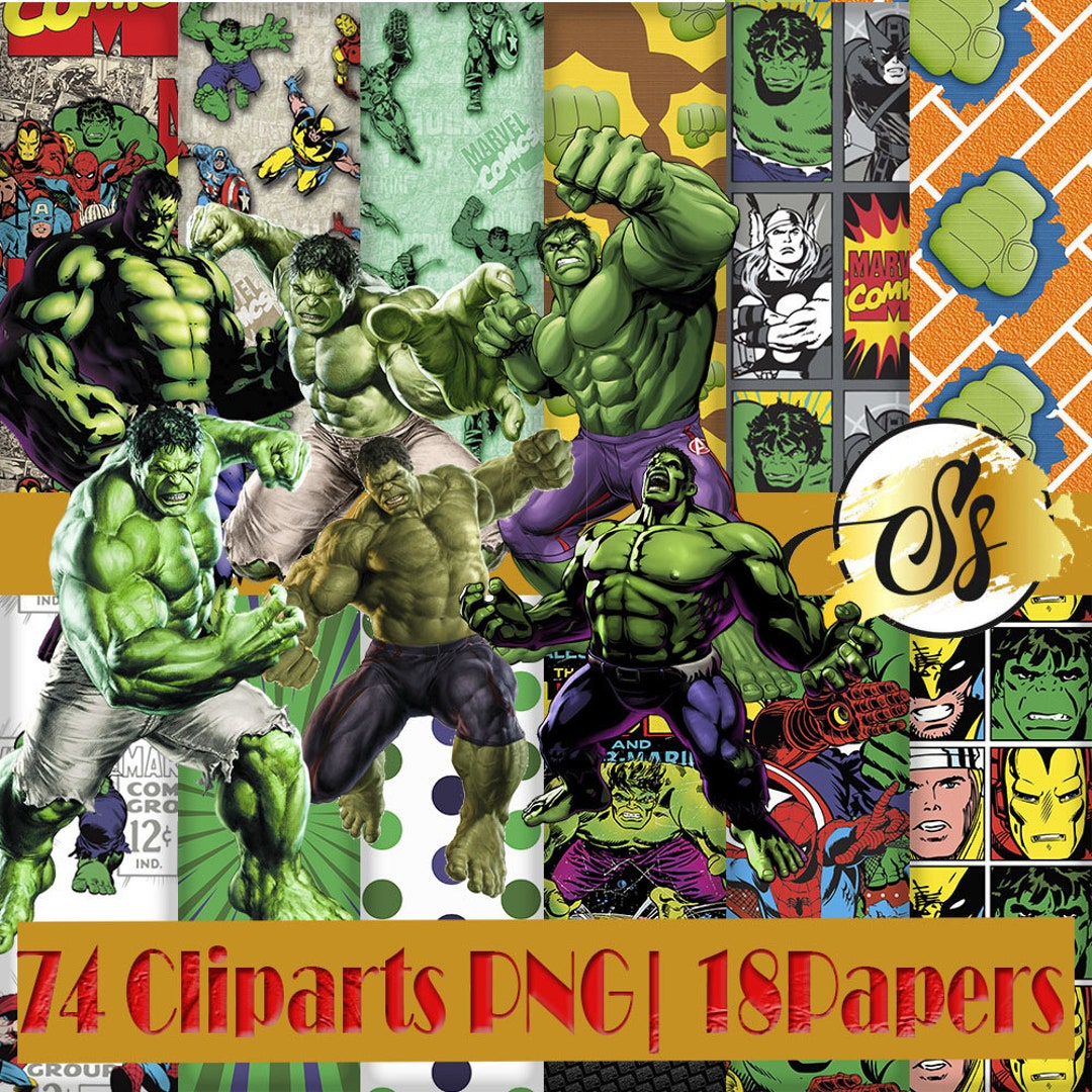 Hulk Clipart, Super Heroes Clipart, Hulk PNG, Hulk Birthday, Hulk ...