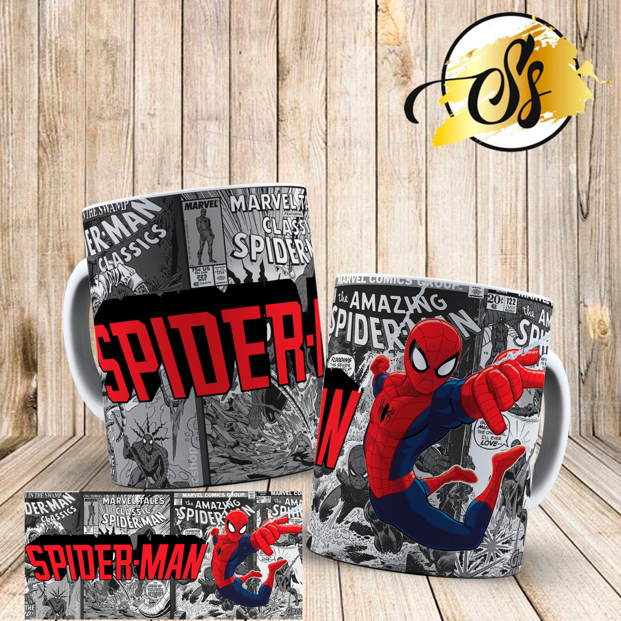 10 Spider Man Mug Press Spider Man Mug Press Design Spider - Etsy Canada