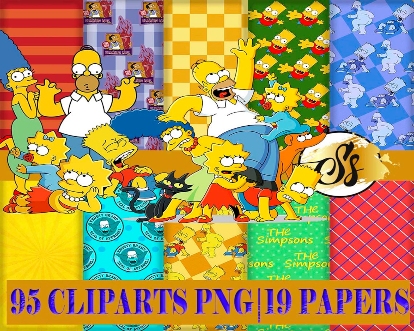 Simpsons Clipart, Simpsons PNG, Simpsons Papers, Simpsons Birthday ...