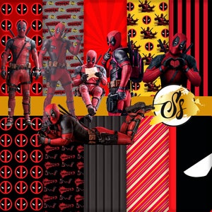 Deadpool Clipart, Deadpool PNG, Deadpool Birthday, Deadpool Digital ...