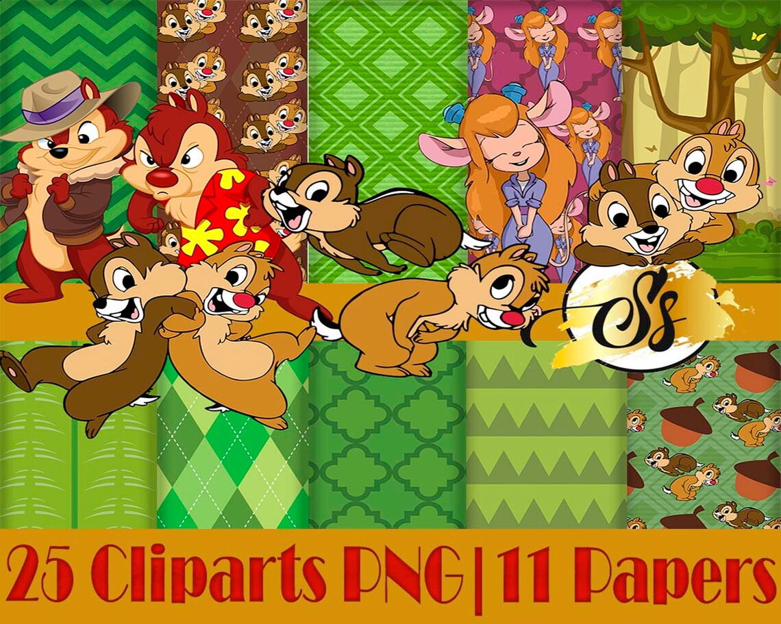 Chip and Dale, Chip and Dale Clipart, Chip and Dale PNG, Chip and Dale ...