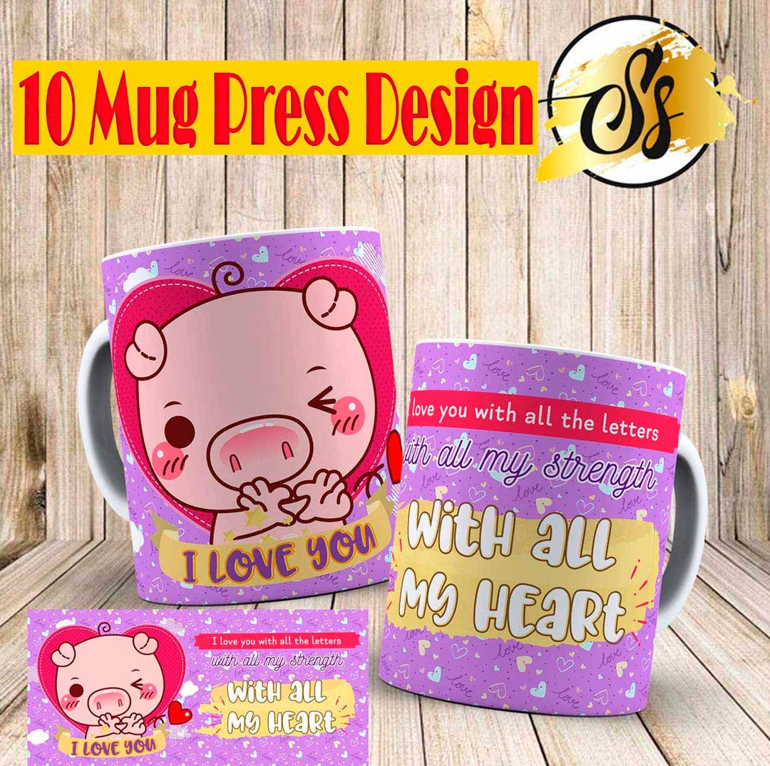 Love Mug Press, Love Mug Press Design, Love Mug Design Template, Love ...