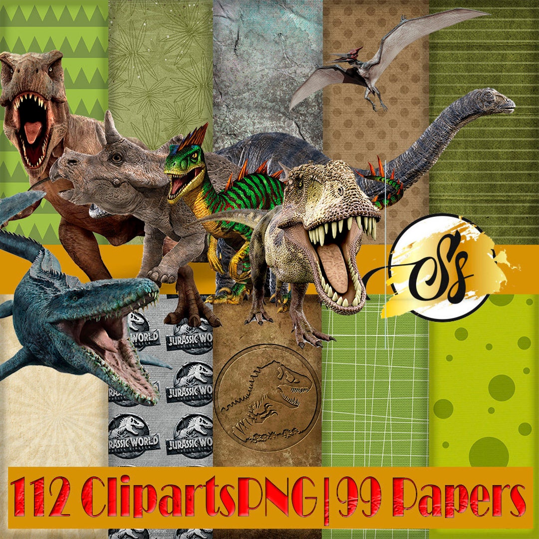 Jurassic Clipart, Jurassic PNG, Jurassic Birthday, Jurassic Digital ...