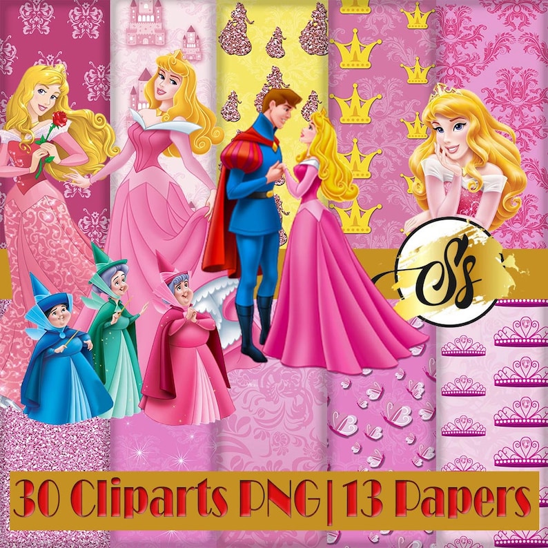 Sleeping Beauty Clipart, Princess PNG, Sleeping Beauty Birthday ...