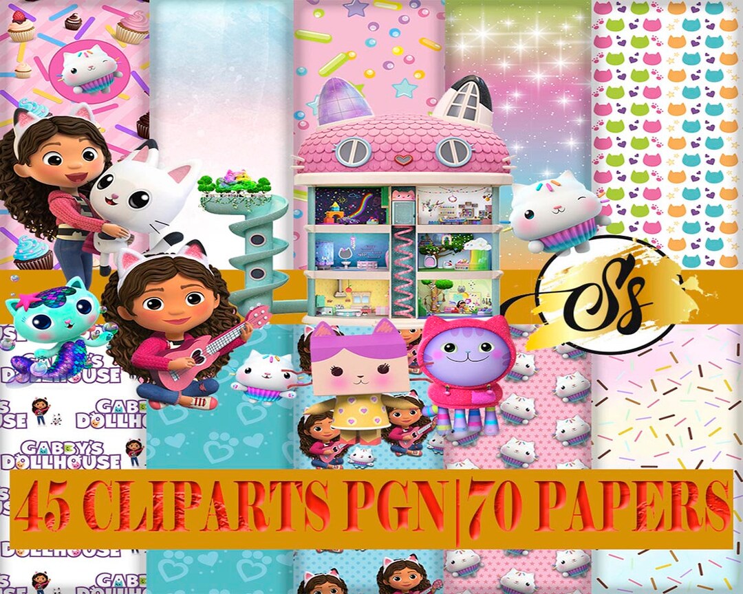 Gabby's Clipart, Gabby's PNG, Gabby's Birthday, Gabby's Digital Paper ...