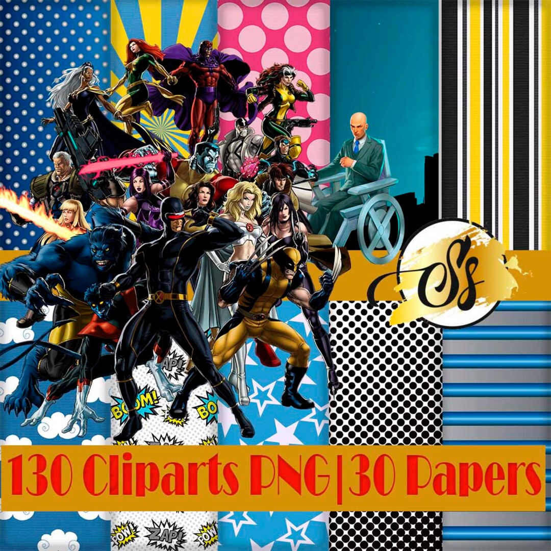 X Men Clipart, Super Heroes Clipart, X Men PNG, X Men Birthday, X Men ...