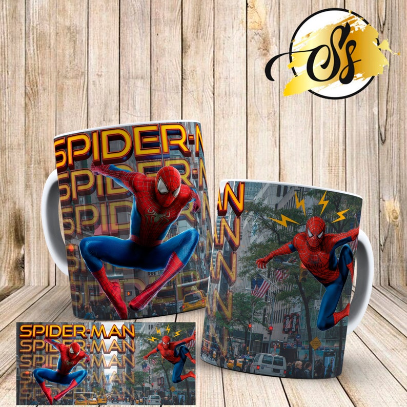 10 Spider Man Mug Press Spider Man Mug Press Design Spider - Etsy